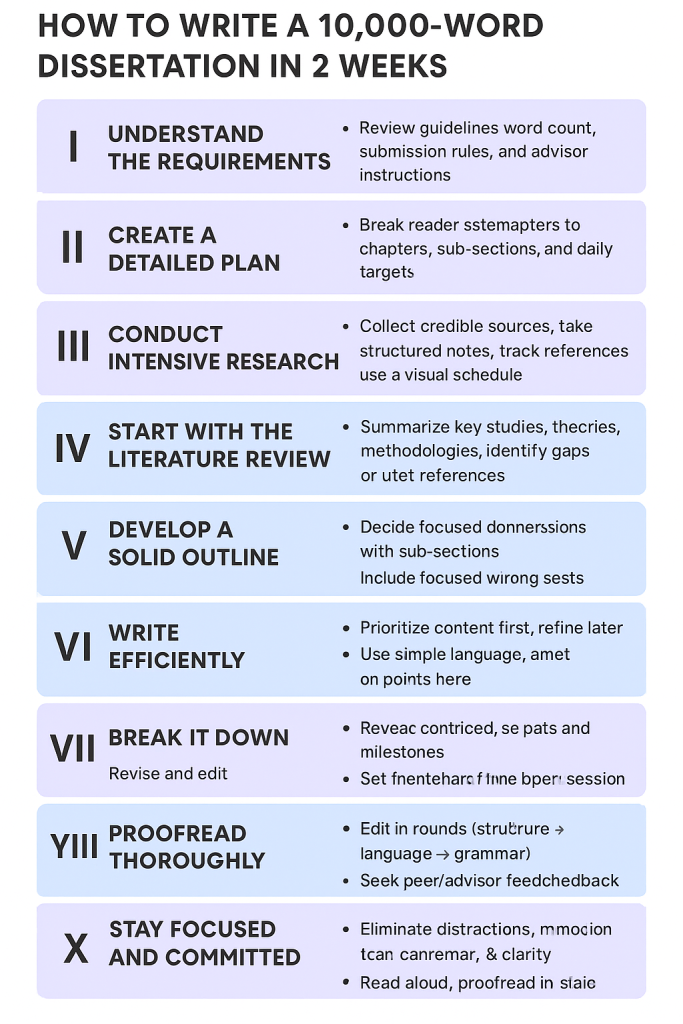 10000 Word Dissertation in 2 Weeks: Proven Easy Guide